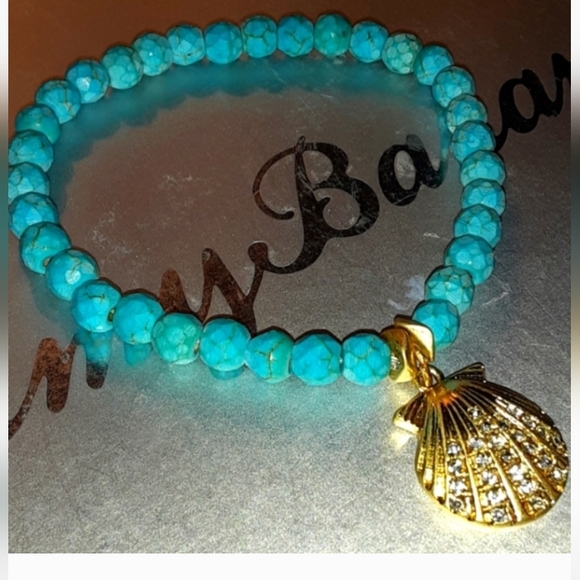 Tommy Bahama | Jewelry | Tommy Bahama Turquoise Bracelet Gold Charm ...
